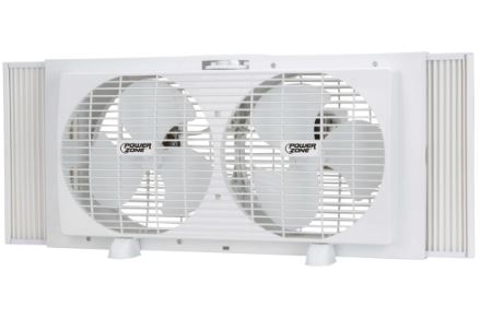 PowerZone Window Fan 6-Blade 2-Speed Rotary Control (9" Dia Blade ...