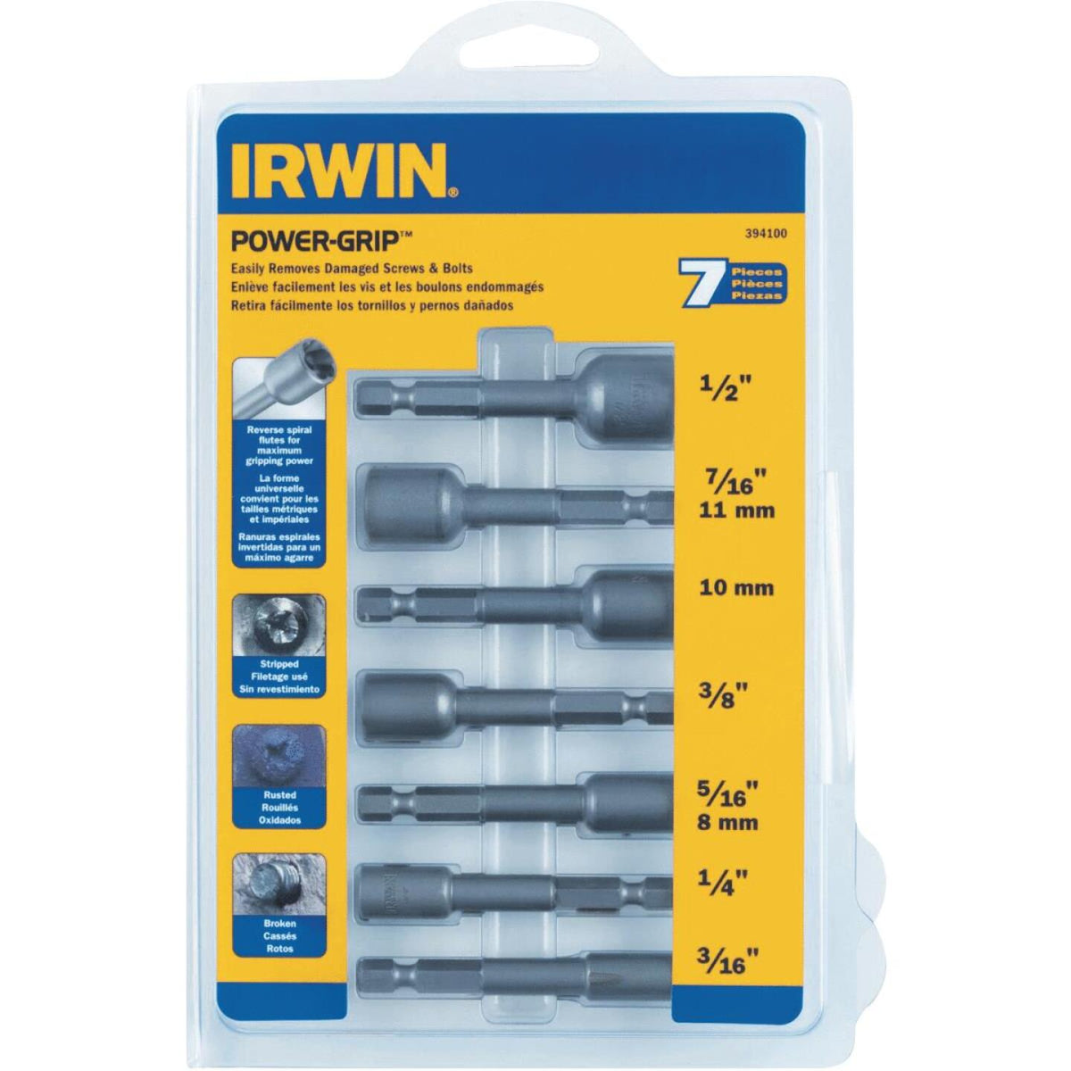 Irwin POWER GRIP 7-Piece Screw and Bolt Extractor Set - Blain, PA ...